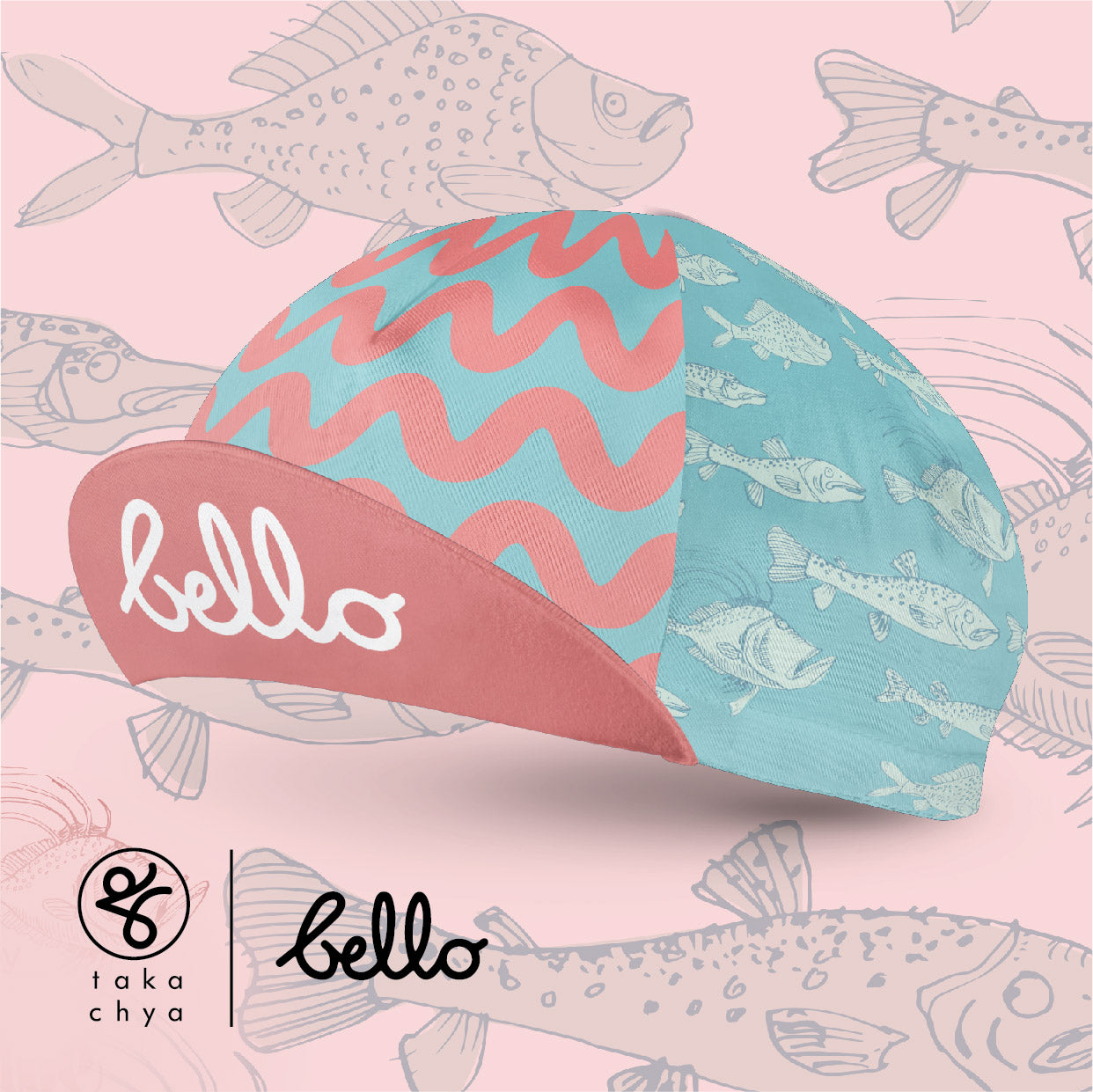 Fishy Fish - Bello Cyclist Designer Collaboration Cycling Cap – takachya.cc